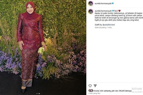 Perutnya Buncit Kayak Ibu Hamil Saat Pakai Kebaya Aurel Hermansyah