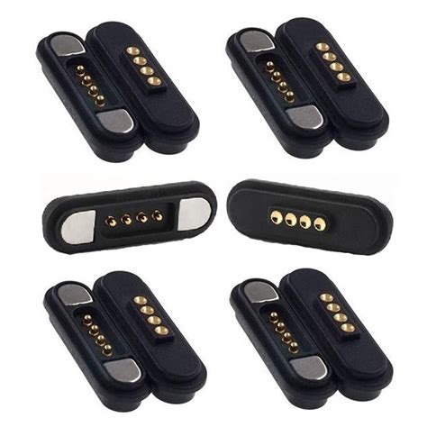 Buy Luntus 5 Pairs Magnetic Connector 4 Pole Pogo Pin Male Female 22