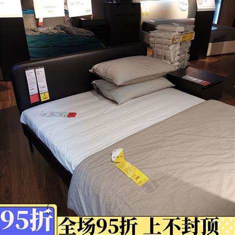济南青岛宜家斯拉图皮革靠垫软包床架时尚简约现代双人卧室大床 虎窝淘