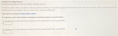 solved problem 8 4 algorithmic modified accelerated cost