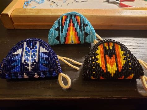 Native American Beaded Keychain Coin Purses