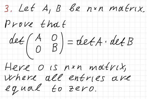 Solved Let A B Be N X N Matrix Prove That Det