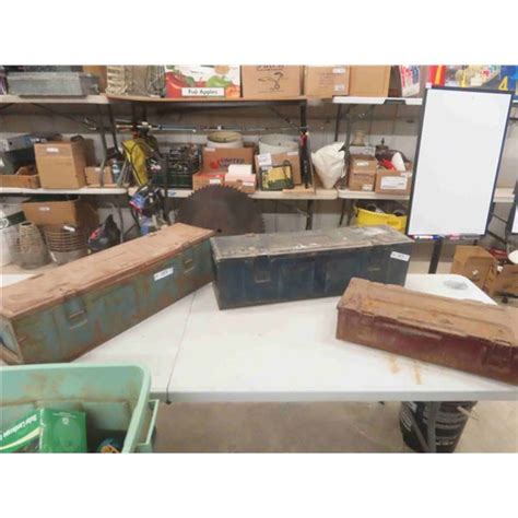 3 Metal Military Ammo Boxes