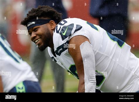 Seattle Seahawks Running Back Rashaad Penny 20 Before An NFL Football