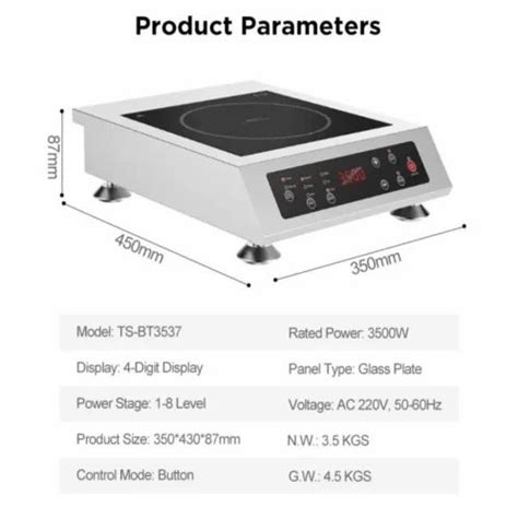 3500 W White Commercial Induction 3 5 Kw Push Button For Hotel At ₹ 9500 In Mumbai