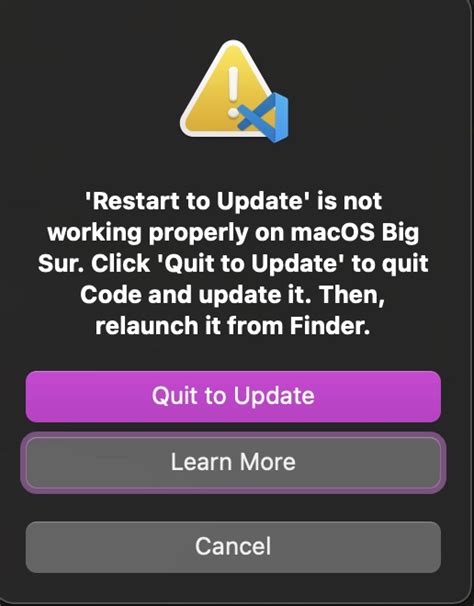 Restart To Update Does Not Restart On Macos 1101 Big Sur · Issue