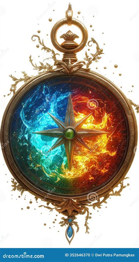 Compass With Fire Logo Design Inspirations Cartoon Vector