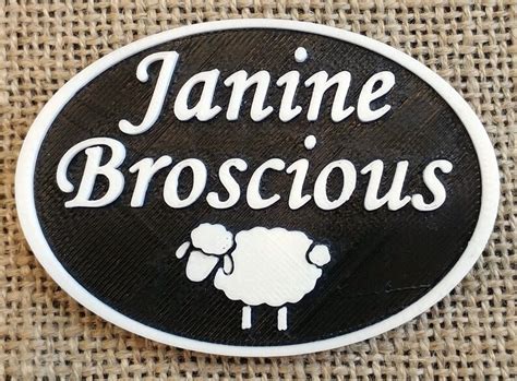 Sheep Name Tag 3 D Etsy
