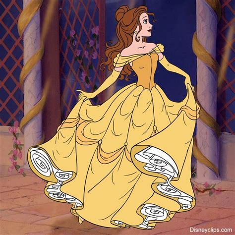 Disneys Belle Clip Art 3 Belle Yellow Dress 1991 Belle Dancing
