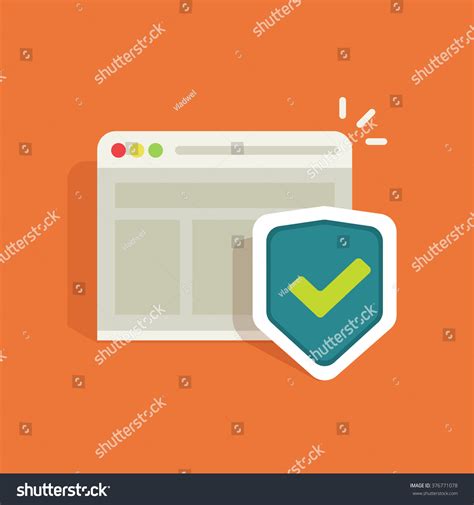 Internet Protection Symbol Data Protection Shield Stock Vector Royalty Free 376771078