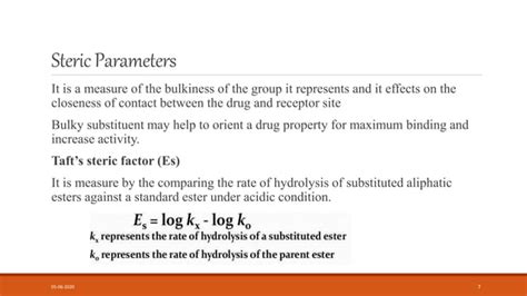 Qsar Parameters By Ranjeeth K Pptx Chemistry Science