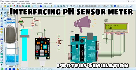 ph sensor simulation in proteus for water quality monitoring step by