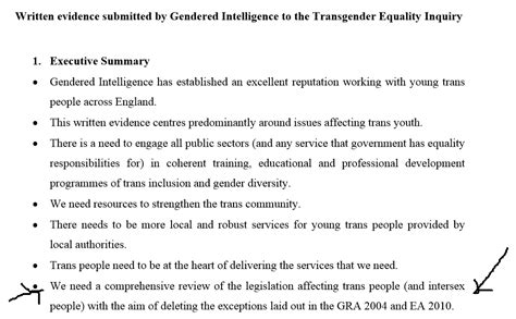 Evidence Of Calls To Remove Single Sex Exemptions From Equality Act