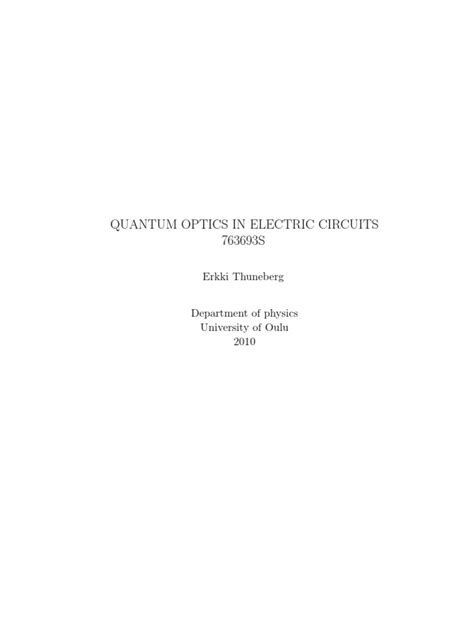 quantum optics in electrical circuits pdf eigenvalues and