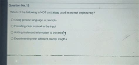 Question No 13 Which Of The Following Is NOT StudyX