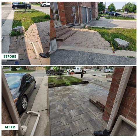 interlocking and sodding services before after forever green
