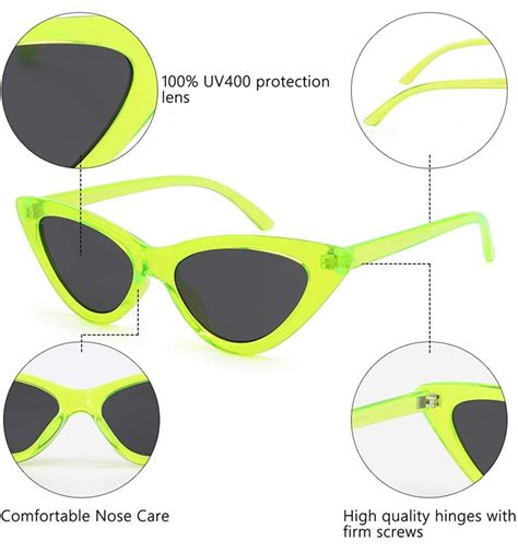 Retro Vintage Narrow Cat Eye Sunglasses For Women Clout Goggles Plastic