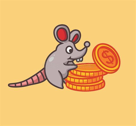 Cute Mouse Sign Of Corruption Stock Illustration Illustration Of Finance Coin 254101583