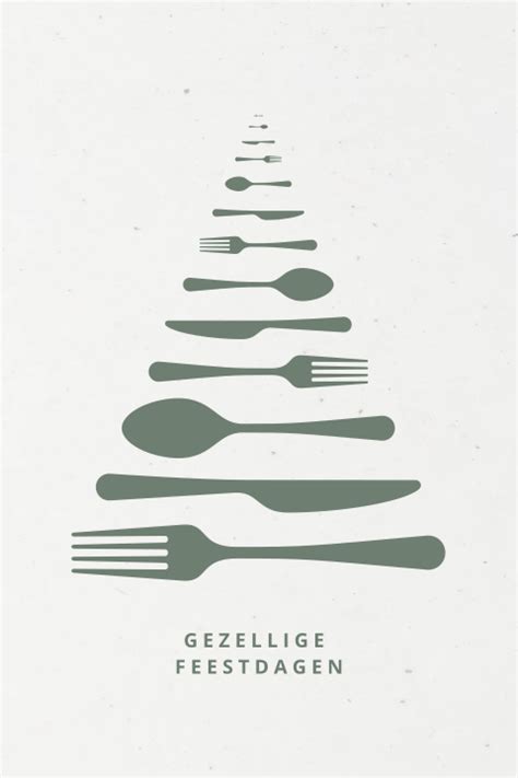 Duurzaam Zakelijke Kerstkaart Met Minimalistische Kerstbomen