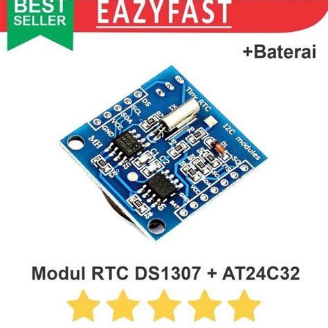 Jual Rtc Ds1307 Real Time Clock Arduino 24c32 32k I2c Eeprom Bonus