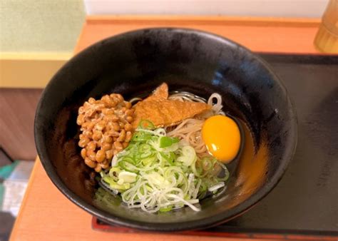 朝きつね 450円 納豆 クーポン ゆで太郎 水道橋店のレビュー そばデータベース