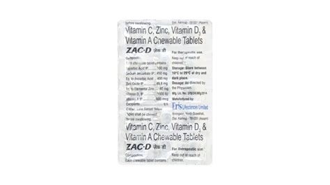 Zac D Tablet Composition Uses Dosage And Price