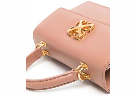 Off White Jitney 1 4 Top Handle Nude In Leather Us