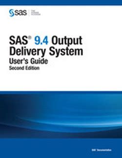 SAS Output Delivery System Nd Edition Book