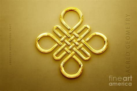 Endless Knot Buddhism D Art Painting By Kartick Dutta Fine Art America