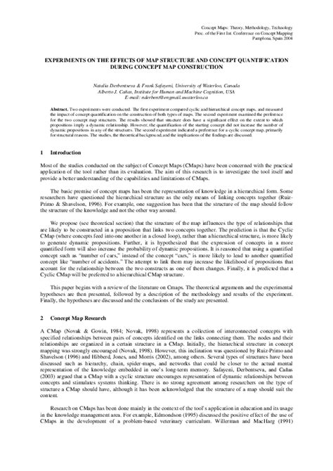 Pdf Experiments On The Effects Of Map Structure And Concept