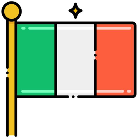 Icono De Bandera Italiana Generic Color Lineal Color