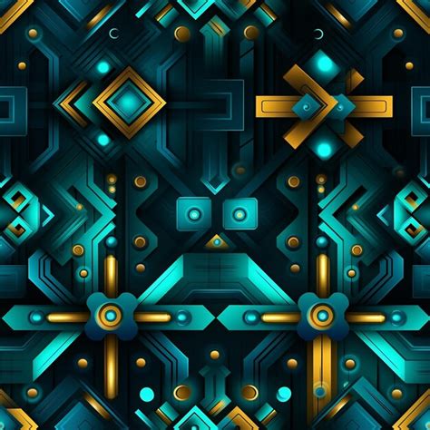 Premium Ai Image General Circuitry Pattern Illustration Repeating