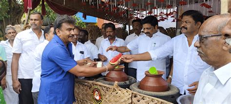 ராசிபுரம் பஸ் நிலையம் முன் திமுக சார்பில் குடிநீர் பந்தல் திறப்பு Tamilnewsbeat