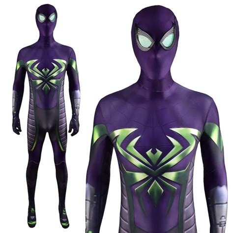 Miles Morales Spiderman Spider Man Cosplay Zentai Anzug Kostüm Für