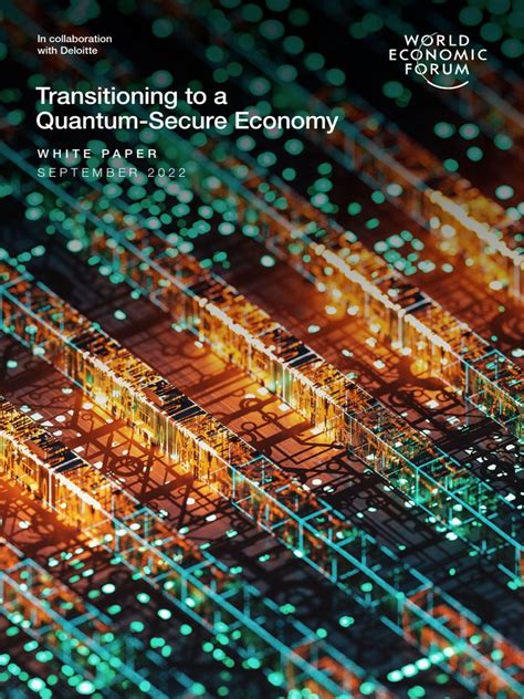 Wef Transitioning To A Quantum Secure Economy 2022 Pdf Encryption