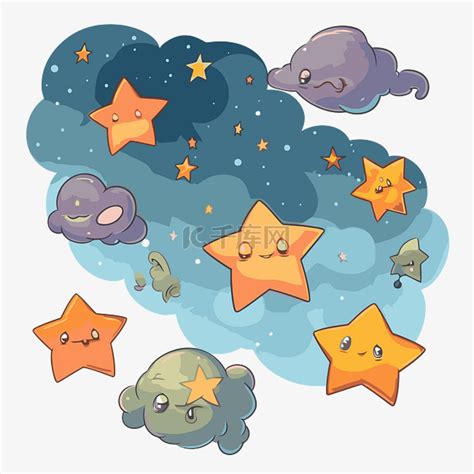 天空中的星星 向量素材图片免费下载 千库网