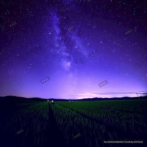 Ai创作图星空下的田野 稻田星空 草原星空背景 梯田星空延时 花田星空 草原夜空星空 星空下的花海 紫色的世界星辰 草原夜晚星空 星空草地 美丽星空运行轨 梦幻紫色星空效果图 乡野星空 原野