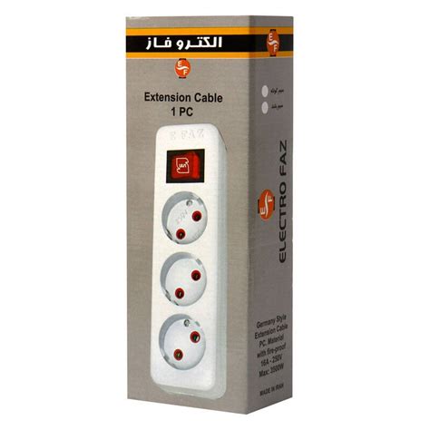 چند راهی ۳ خانه برق الکترو فاز با کابل ۱٫۵ متری