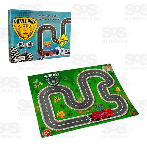 Quebra Cabeça Pista de Corrida Peças Carrinho Homeplay