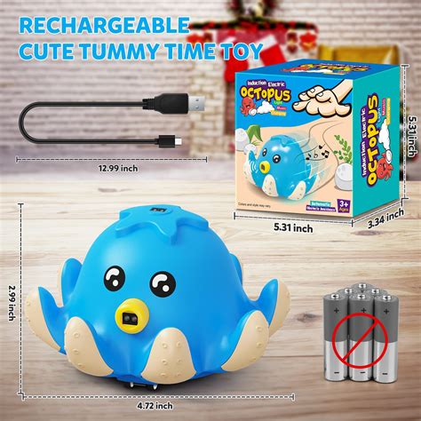 Led Music Obstacle Avoidance Toy Tummy Time Octopus Dancing Octopus Toy