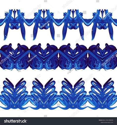 Modern Painting Abstract Blue Paint Patterns Stock Illustration 2181788249 Shutterstock