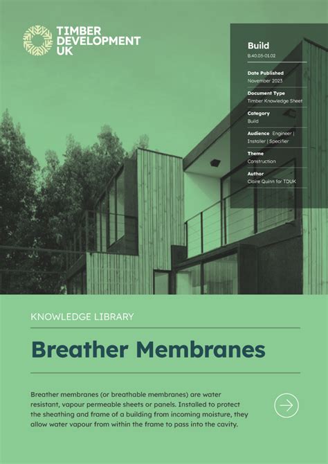 Breather Membranes Timber Development Uk