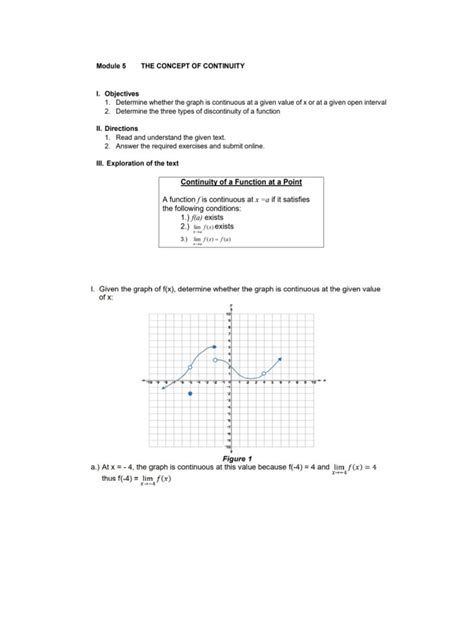 Module 5 The Concept Of Continuity Pdf