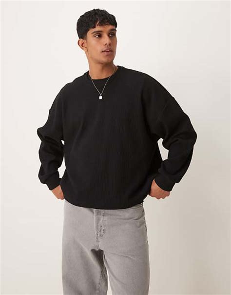 Asos Design Pull Léger Ultra Oversize Coupe Carrée En Maille Côtelée