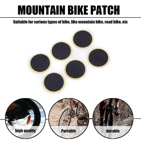 Bike Tire Patch Kit Glueless Bicycle Tube Repair Patches 20 Pcs For