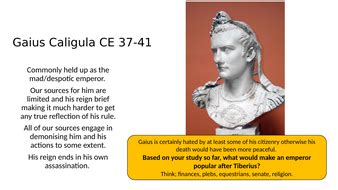 Caligula Full Reign Two Lessons Ocr Ancient History Teaching