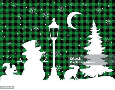 버팔로 격자 무늬에서 크리스마스와 새해 패턴 Esp10 디자인 및 인쇄를 위한 축제 배경 0명에 대한 스톡 벡터 아트 및 기타 이미지 0명 겨울 계절 Istock