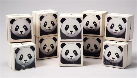 Premium Photo Design A Pandathemed Puzzle Cube With Different