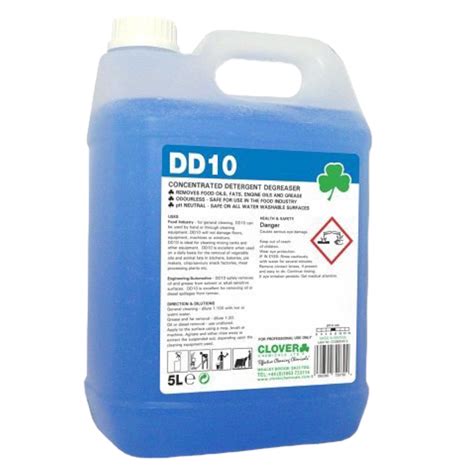 Clover Dd10 Concentrated Detergent Degreaser 5 Litre Aardvark