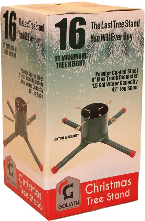 Goliath Soporte de árbol de Navidad de acero soldado para árboles vivos